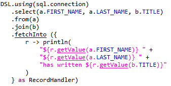 Using Jooq With Groovy Java Sql And Jooq